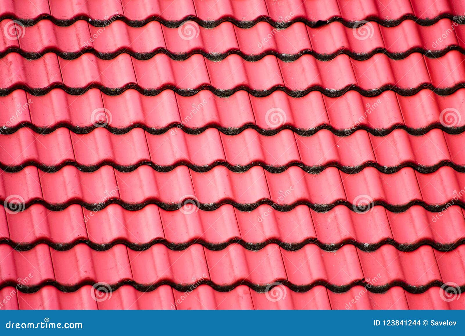 La Texture Du Toit De Tuile Rouge Photo stock - Image of construction ...