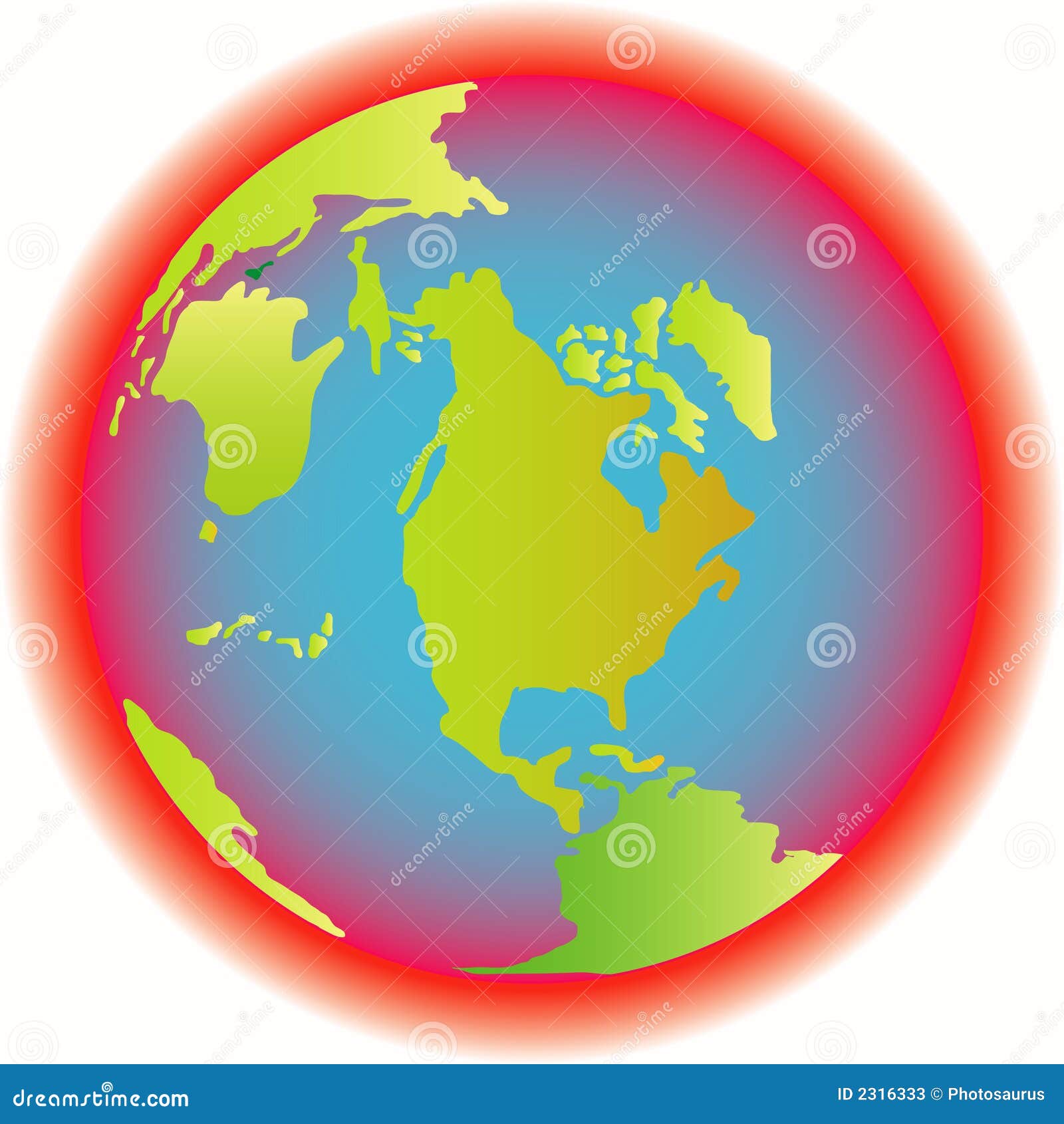 La Tierra Caliente Es Inhabitable Stock de ilustración - Ilustración de ...