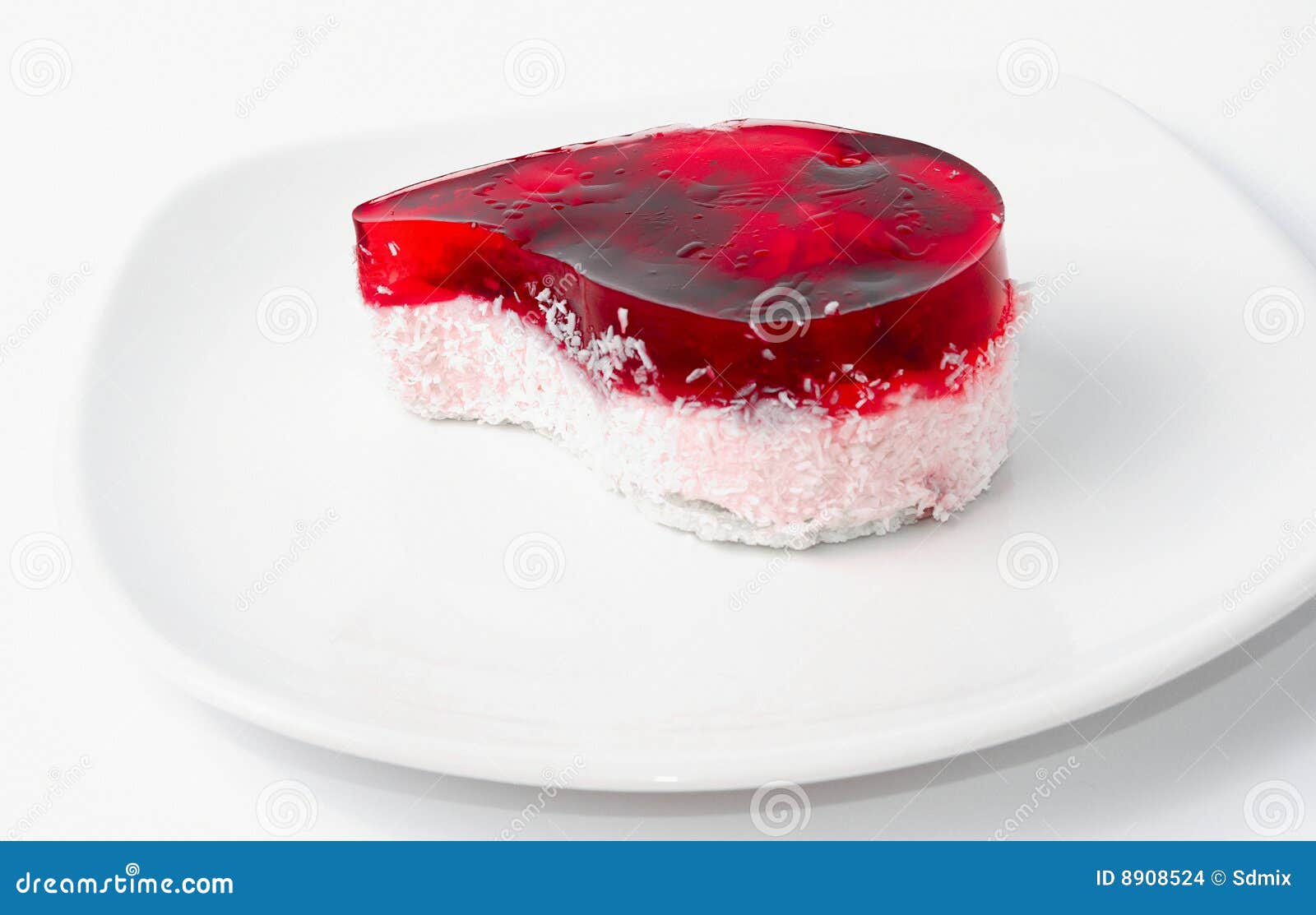 La Torta Rossa Di Bellezza Isolata Sul Gemito Fotografia Stock ...