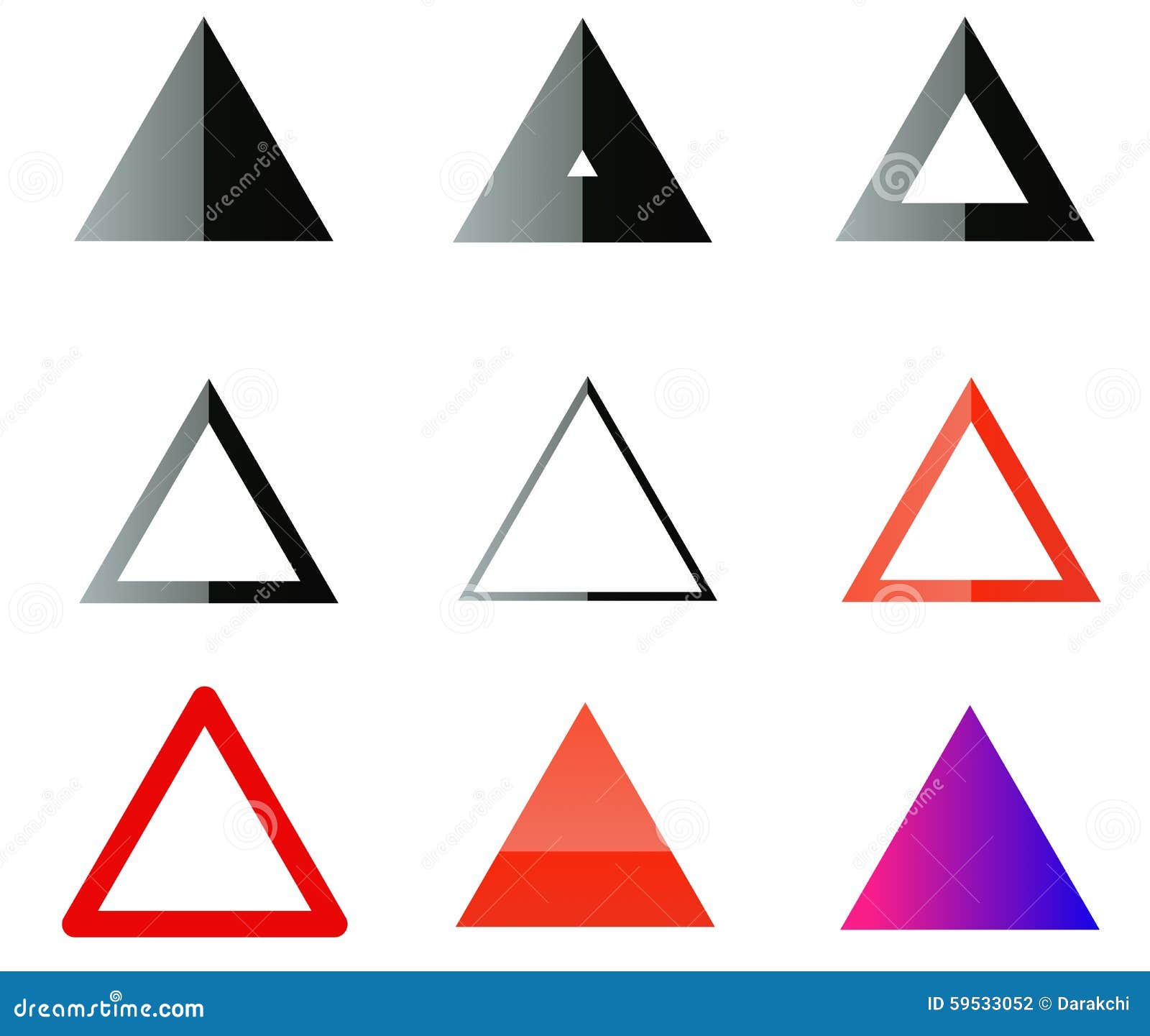 La Triangle Forme L'illustration Illustration Stock - Illustration du ...