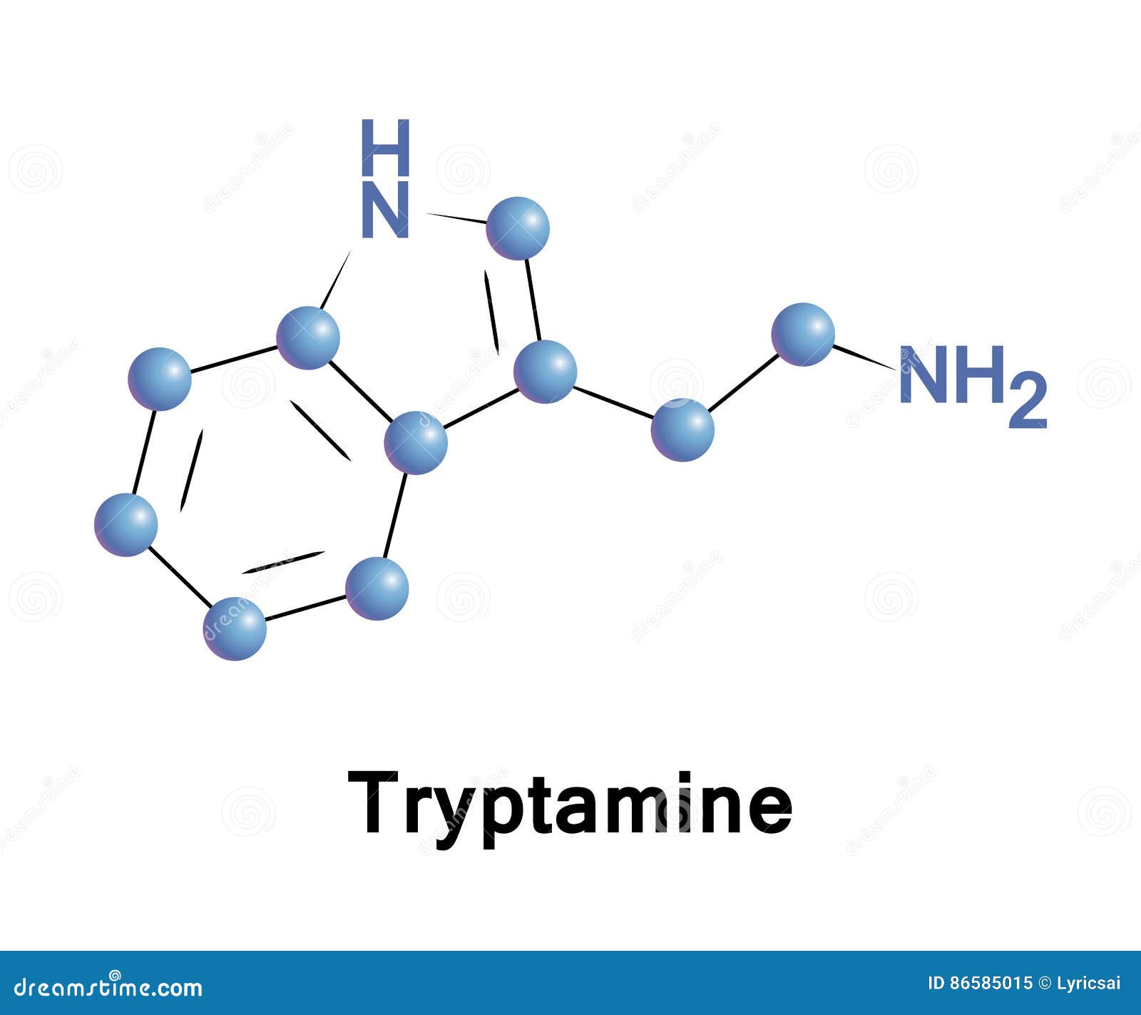 La Triptamina Es Un Alcaloide De La Monoamina Ilustración del Vector ...