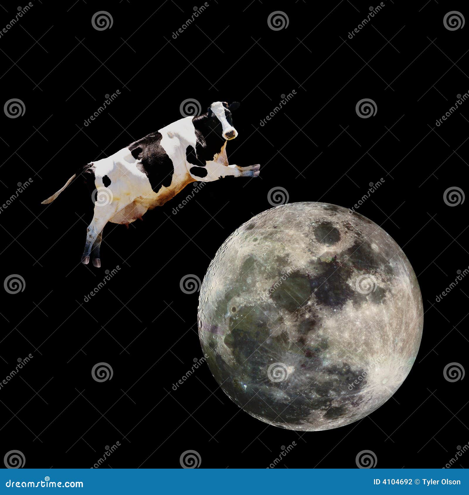 La Vaca Que Salta Sobre La Luna Foto de archivo - Imagen de vaca ...