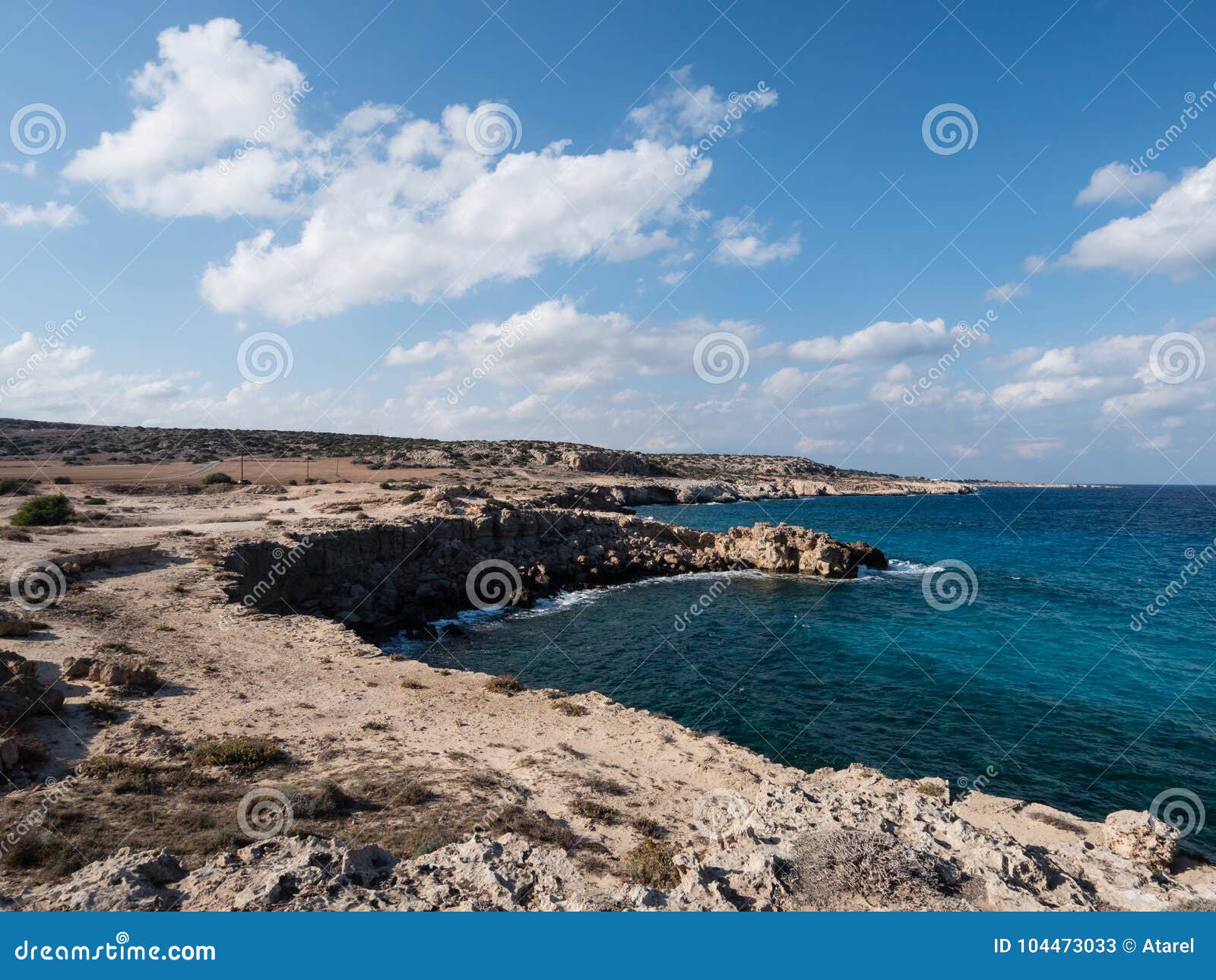 La Vue De La Lagune Bleue Du Cap Greco Chypre Image stock - Image du ...