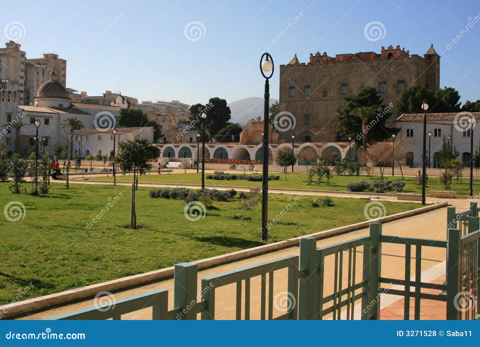La Zisa Castle and Gardens stock photo. Image of italy - 3271528
