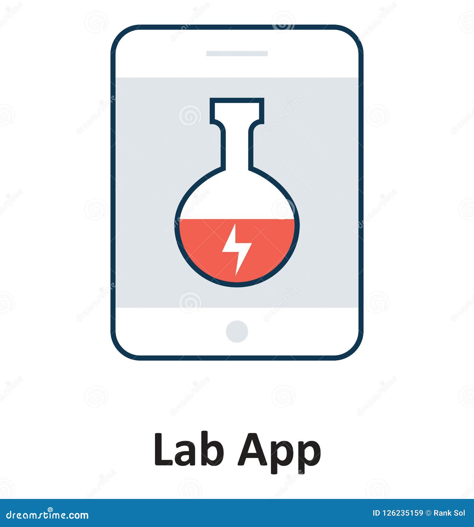 Lab App Isolated and Vector Icon for Technology Stock Illustration ...