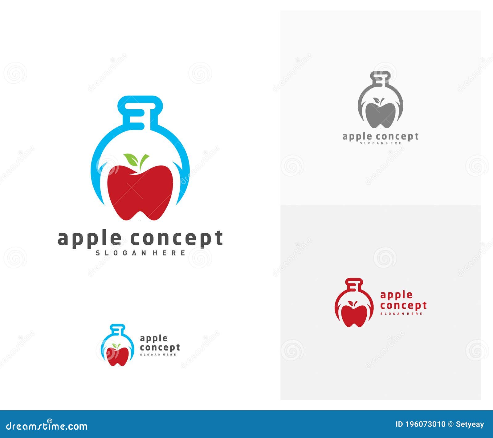 Lab Apple Logo Design Vector Template, Fruits Apple Icon Symbol Stock ...
