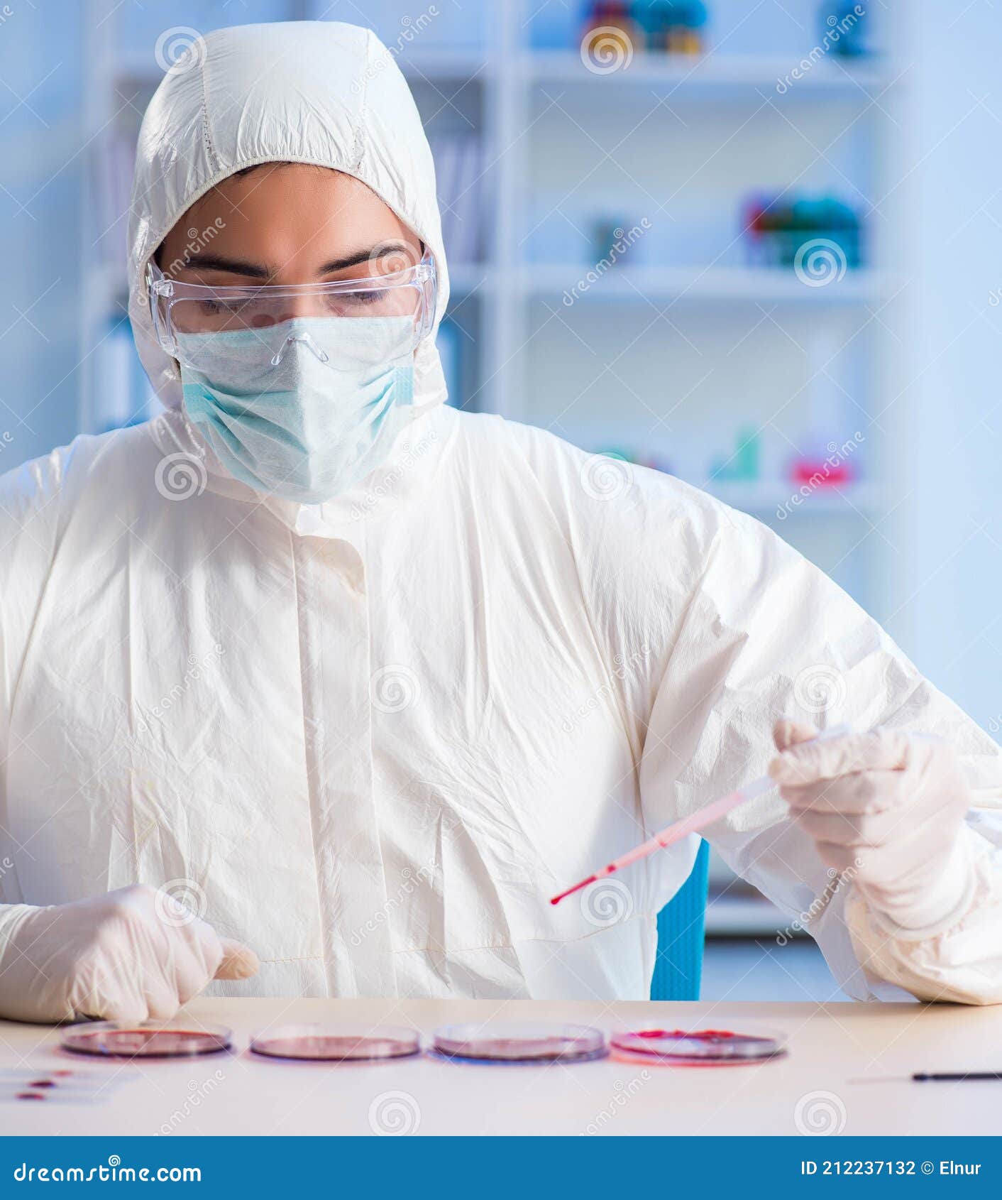 Lab Assistant Testing Blood Samples in Hospital Stock Photo - Image of ...