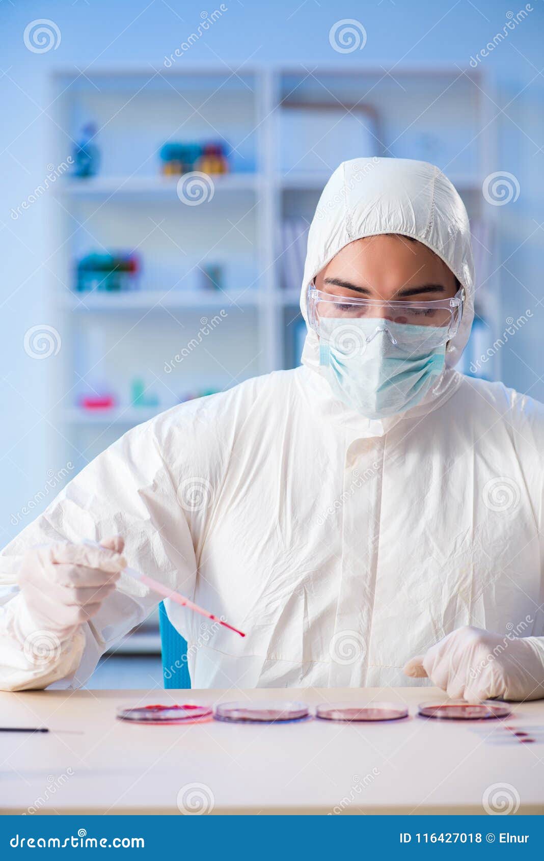 The Lab Assistant Testing Blood Samples in Hospital Stock Photo - Image ...