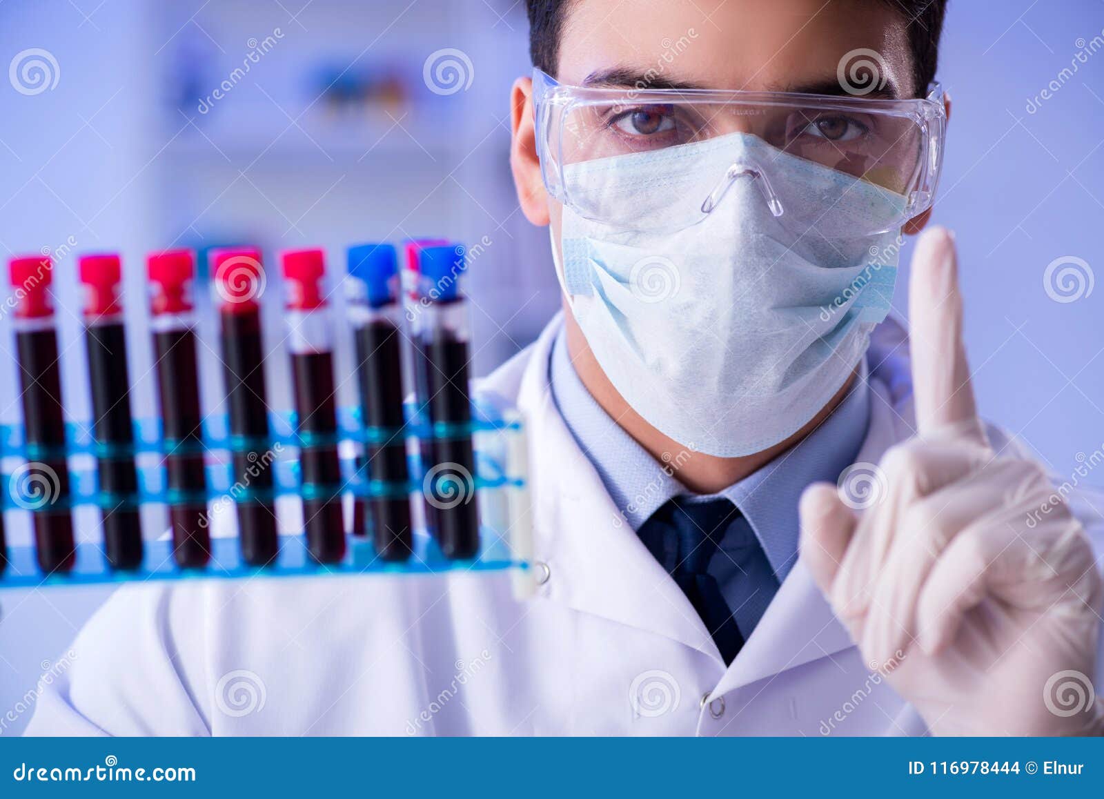 The Lab Assistant Testing Blood Samples in Hospital Stock Photo - Image ...
