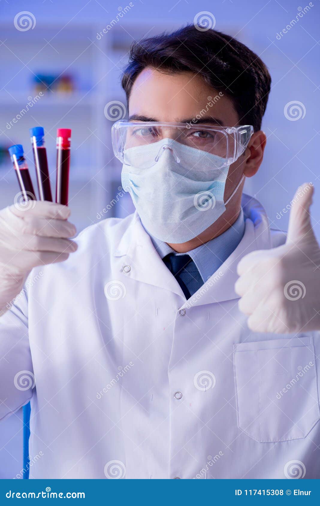 The Lab Assistant Testing Blood Samples in Hospital Stock Photo - Image ...