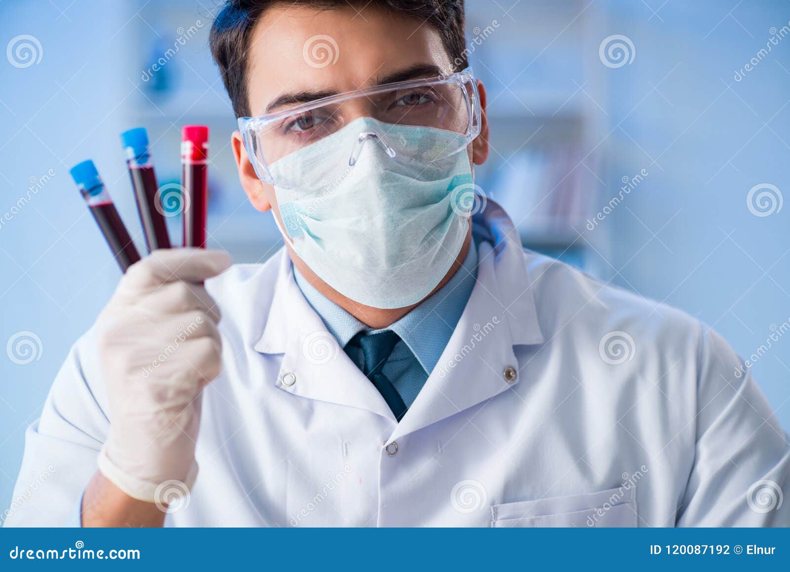The Lab Assistant Testing Blood Samples in Hospital Stock Photo - Image ...