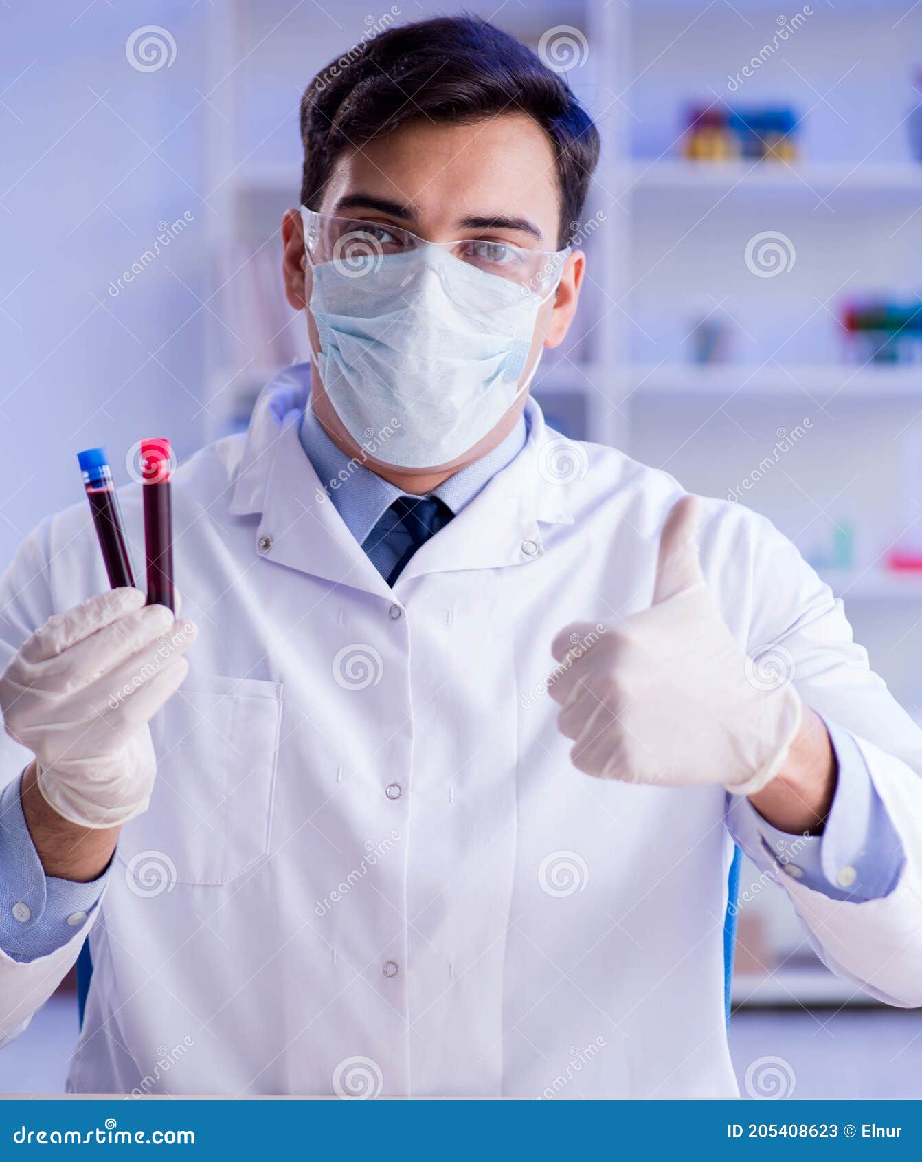 Lab Assistant Testing Blood Samples in Hospital Stock Image - Image of ...