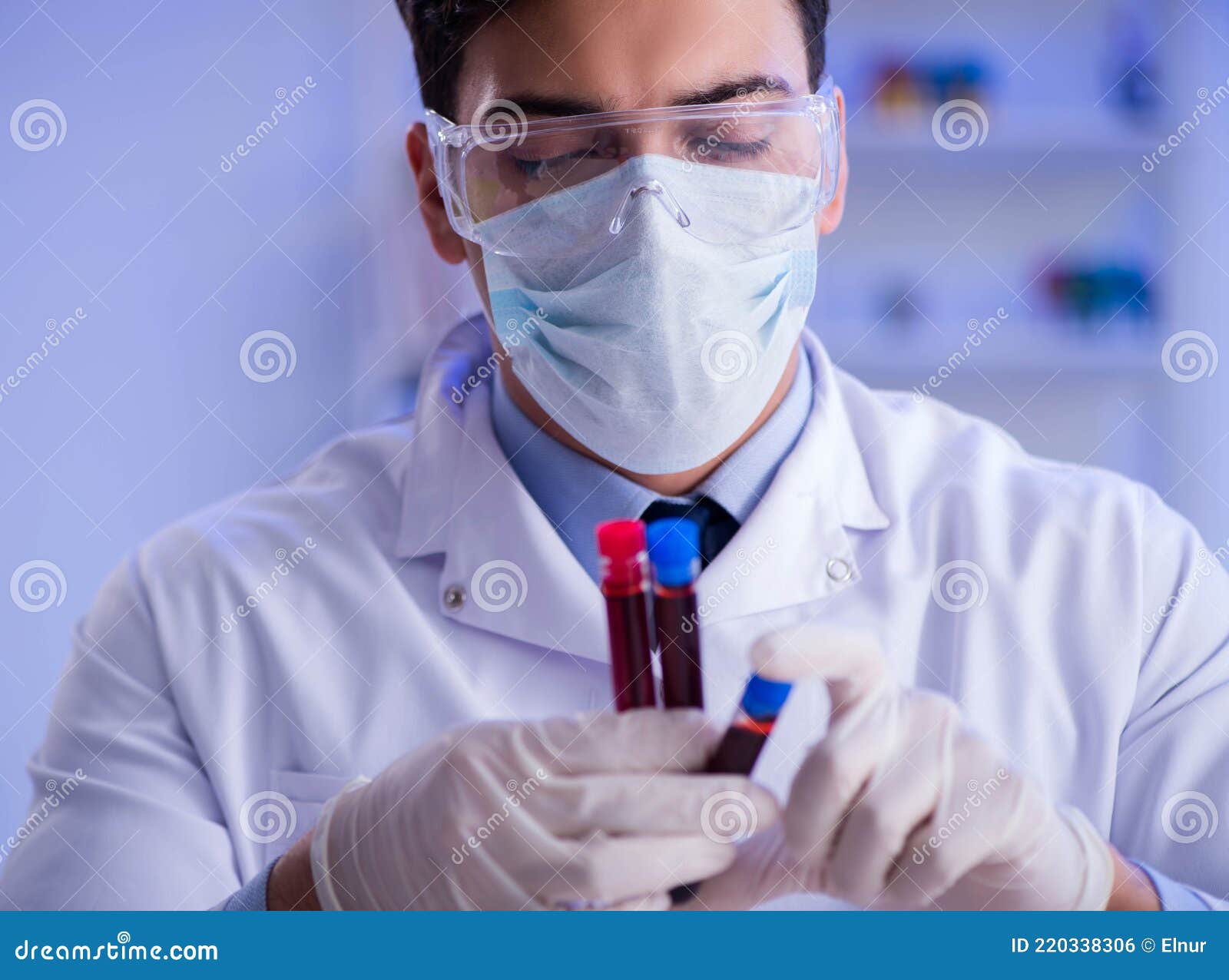 Lab Assistant Testing Blood Samples in Hospital Stock Photo - Image of ...