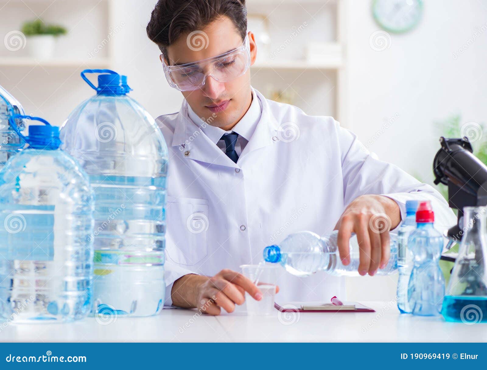 Lab Assistant Testing Water Quality Stock Image - Image of ...