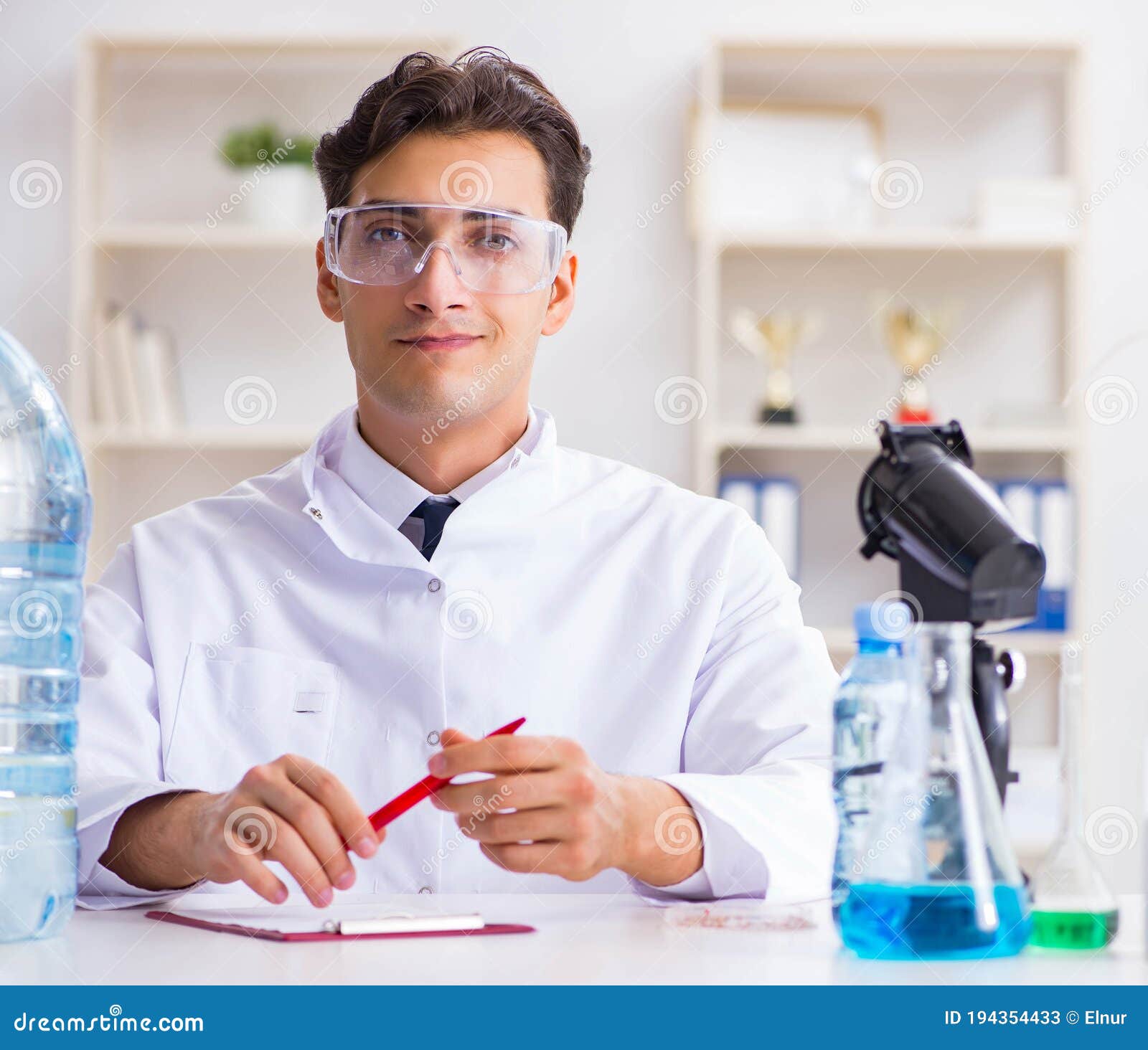 Lab Assistant Testing Water Quality Stock Image - Image of analysis ...