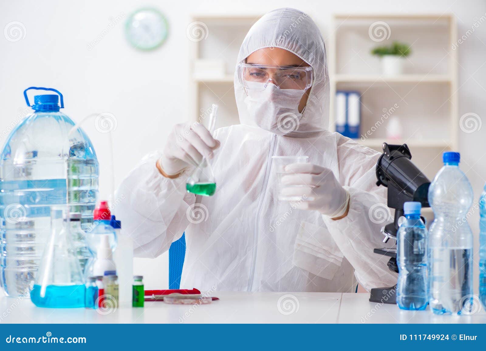 The Lab Assistant Testing Water Quality Stock Photo - Image of microbes ...