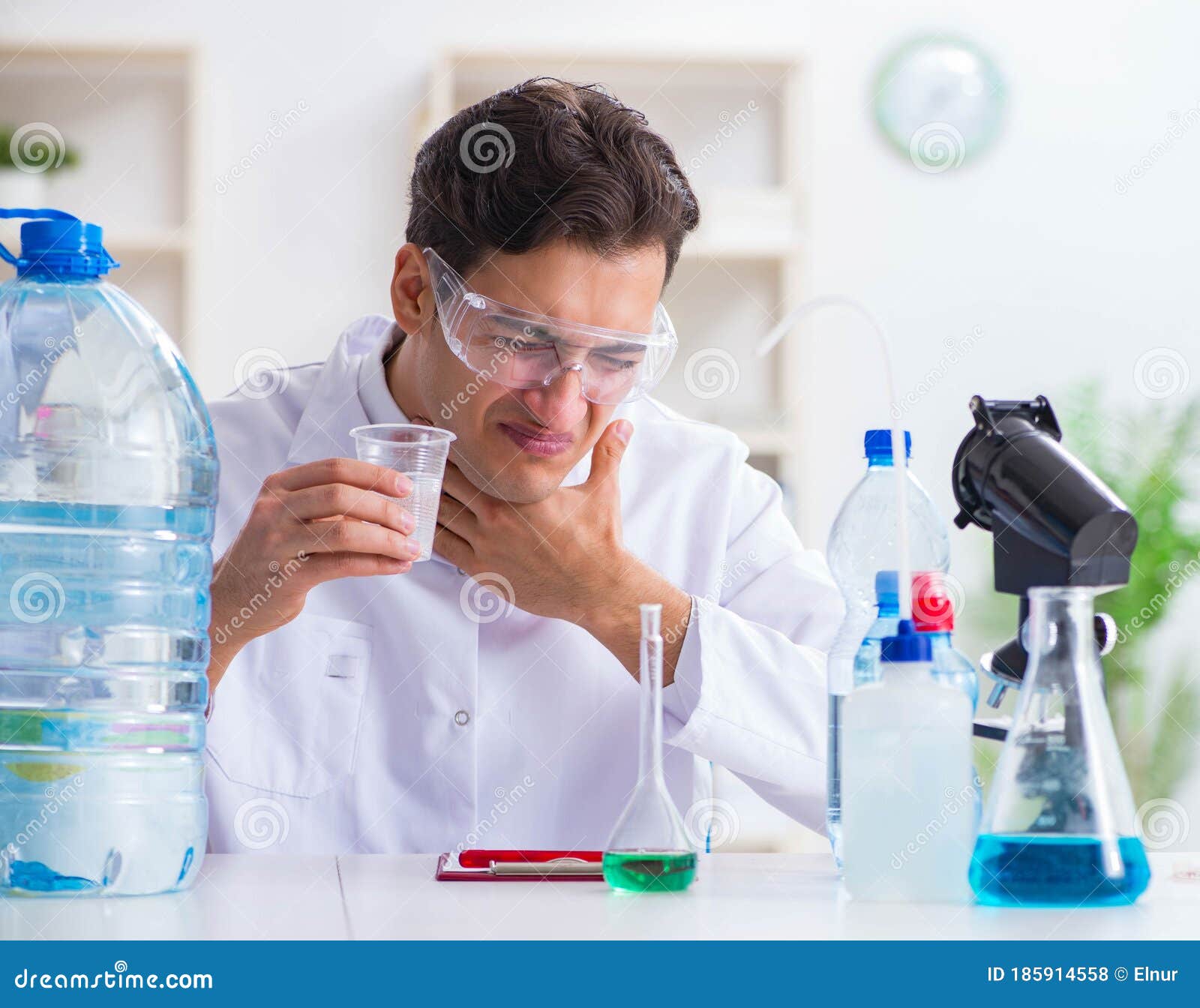 Lab Assistant Testing Water Quality Stock Photo - Image of medical ...
