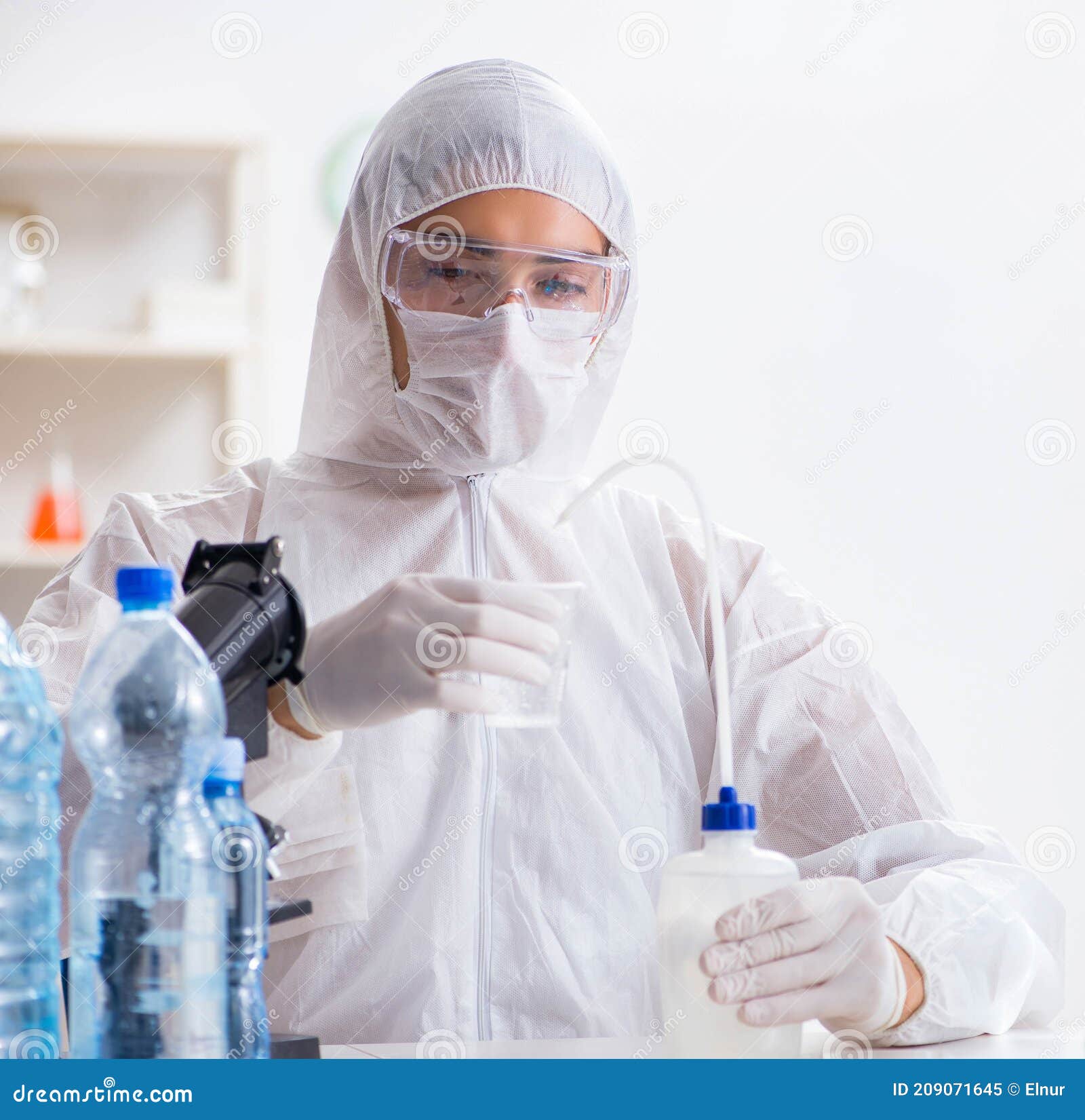 Lab Assistant Testing Water Quality Stock Image - Image of chemist ...