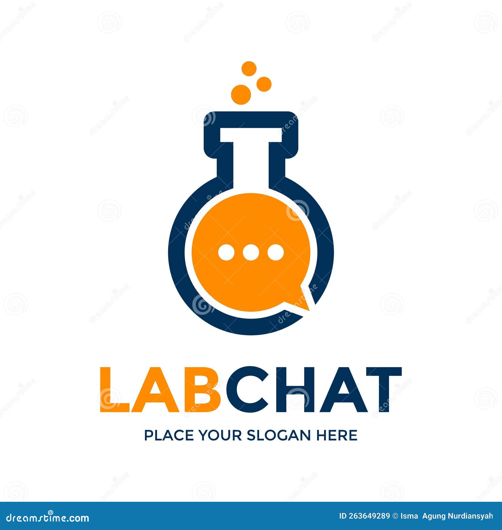 Lab Chat Logo Vector stock vector. Illustration of analytic - 263649289