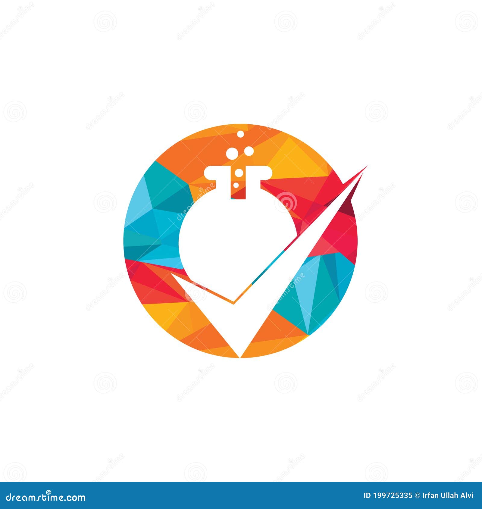 Lab Check Vector Logo Design Template. Lab Check Verified Logo Vector ...
