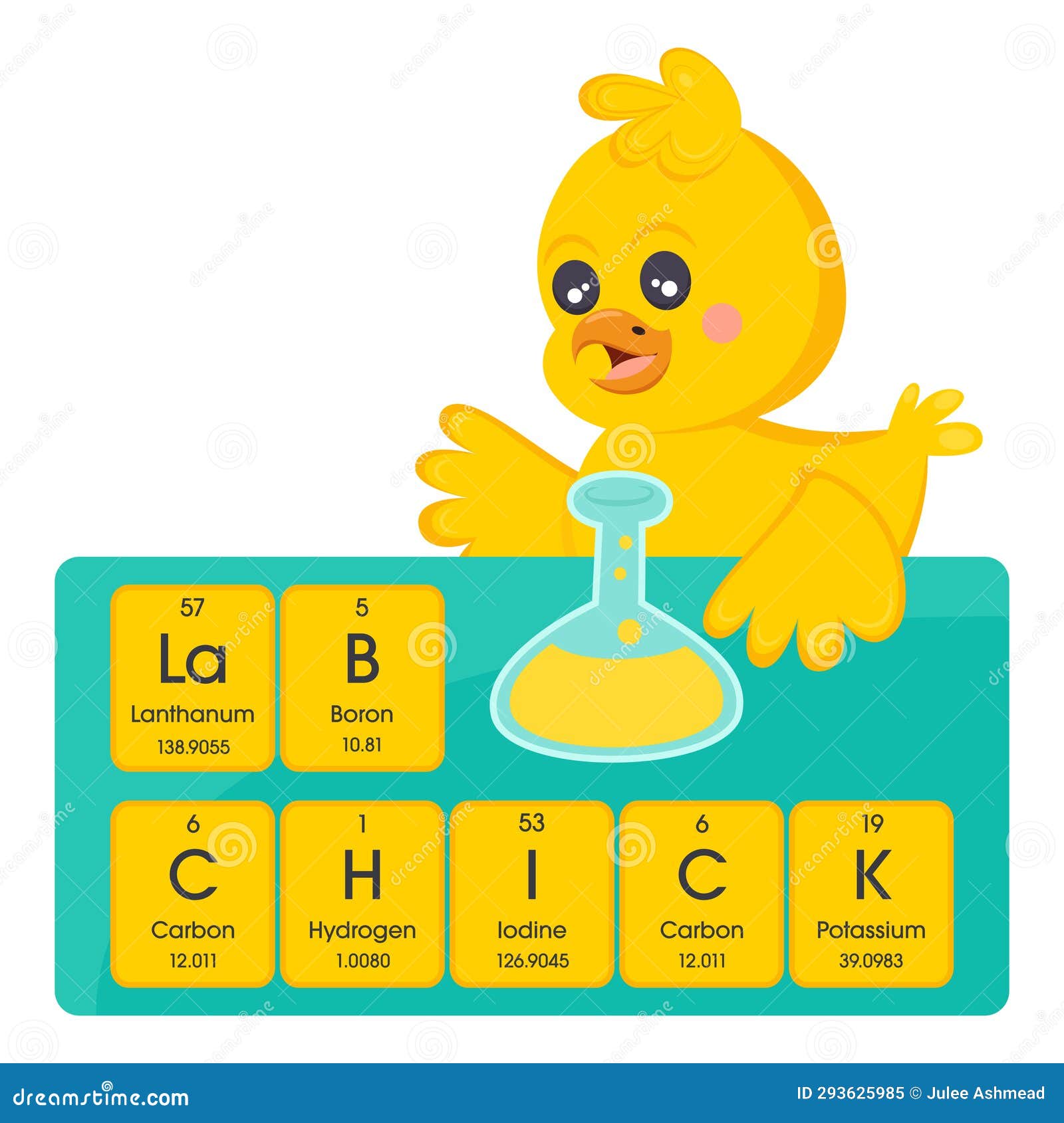 Lab Chick Fun with Science Vector Illustration Graphic Stock Vector ...