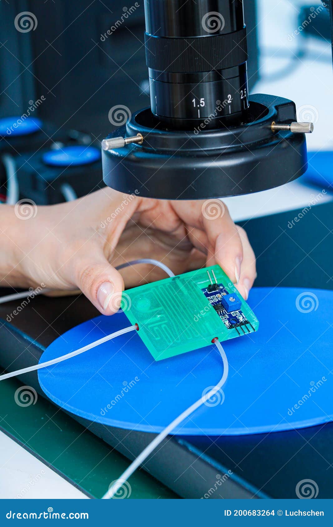 A Lab on Chip is Device Integrates Several Laboratory Processes Stock ...