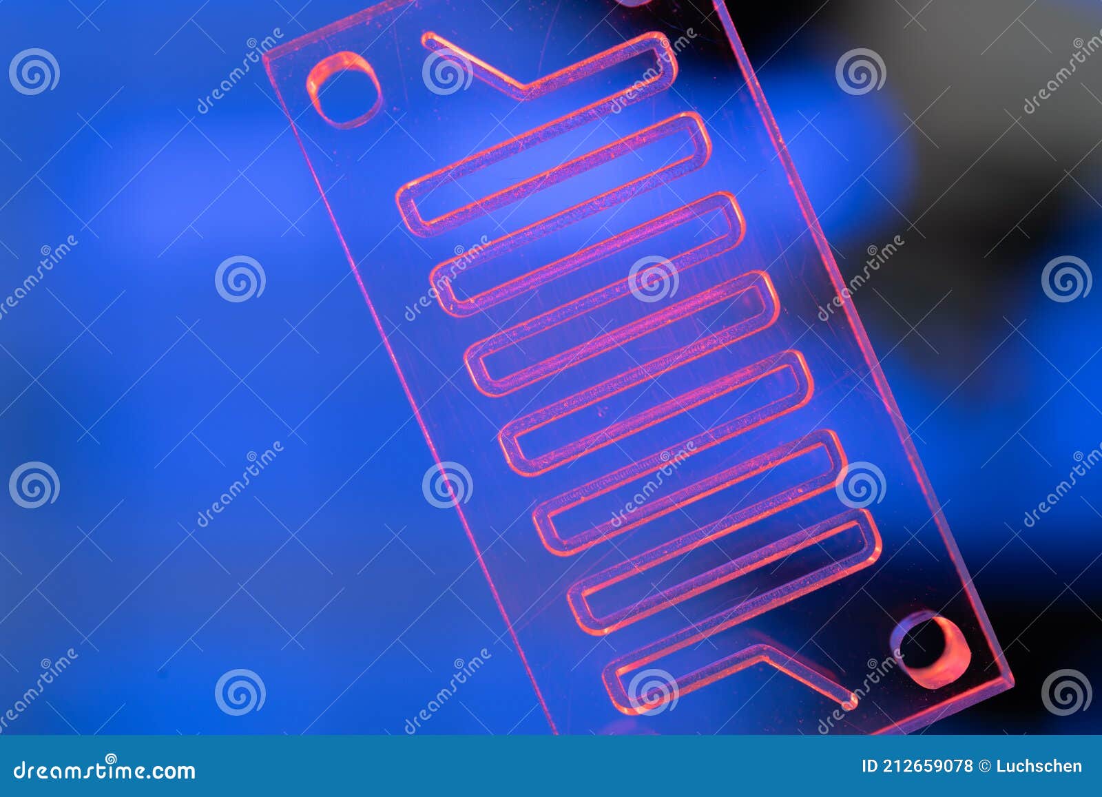 Lab on a Chip Microfluidics Device Stock Photo - Image of analysis ...