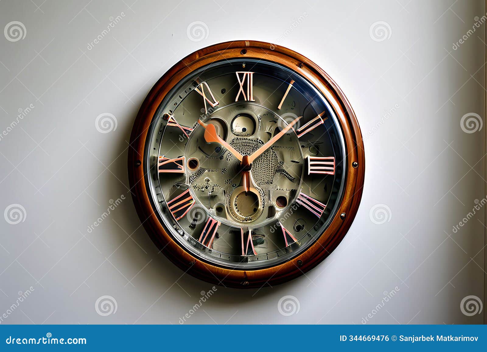 Lab Clock a Wall Mounted Clock Showing the Current Time Stock ...