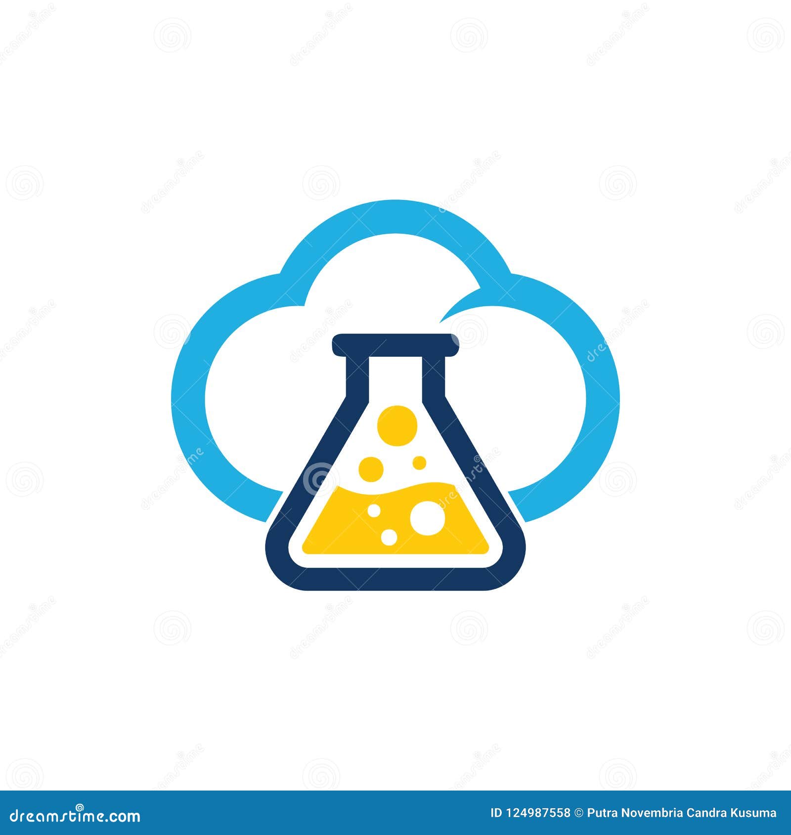 Lab Cloud Logo Icon Design stock vector. Illustration of computing ...