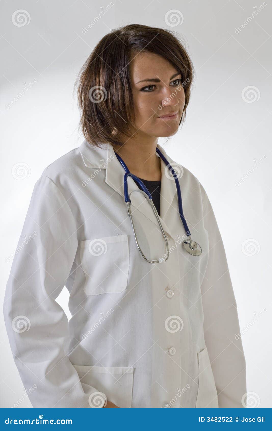 Lab Coat Model 1 stock photo. Image of girl, medicine - 3482522