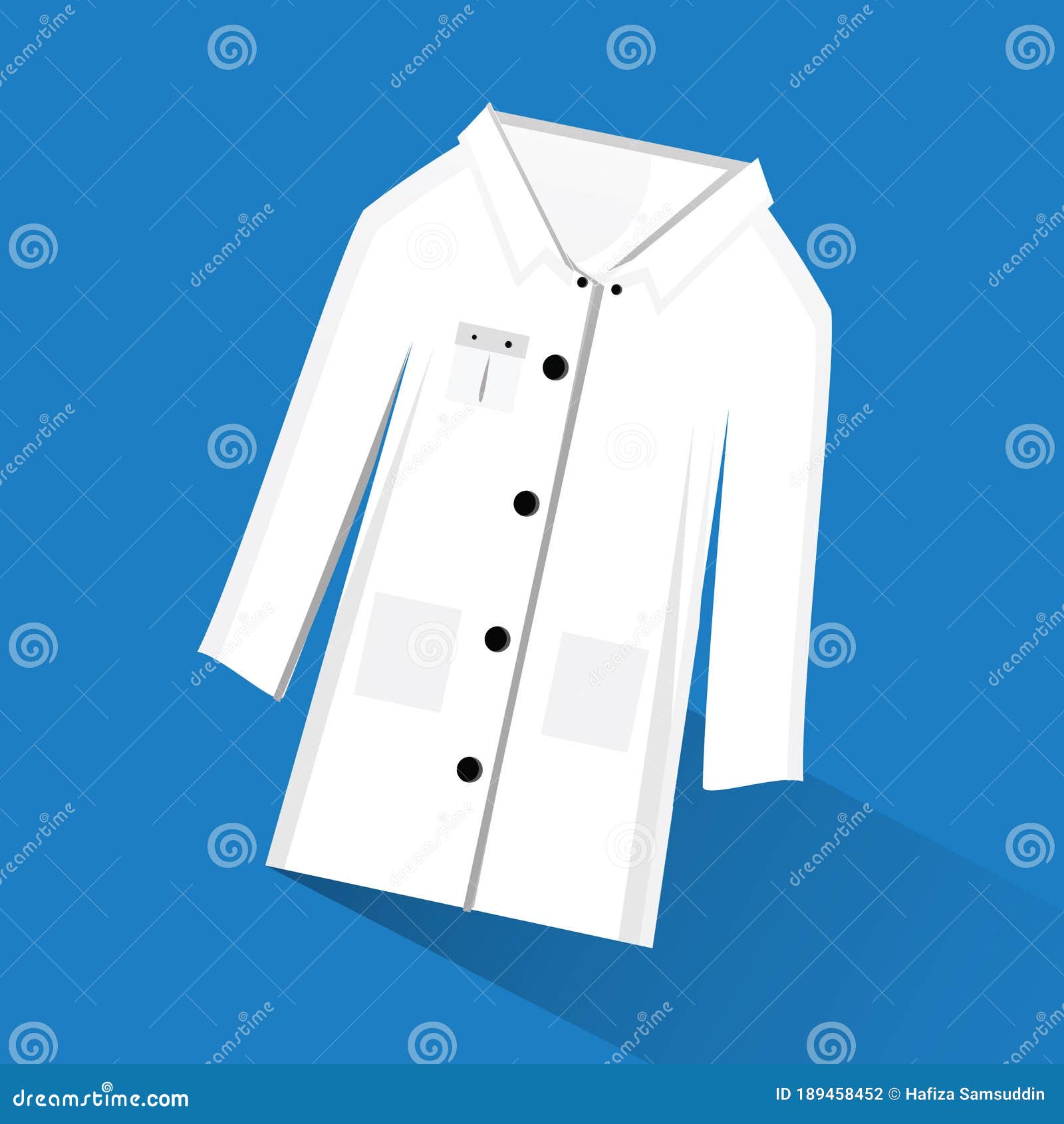 Lab Coat. Vector Illustration Decorative Design Stock Vector ...