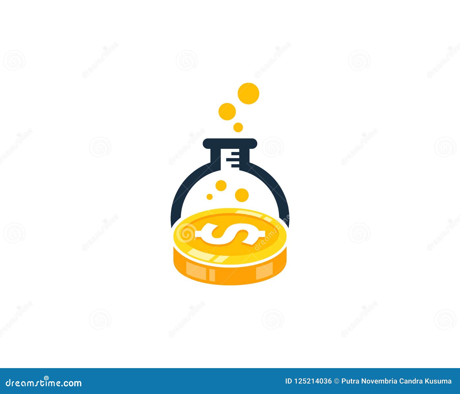 Lab Coin Logo Icon Design stock vector. Illustration of experiment ...