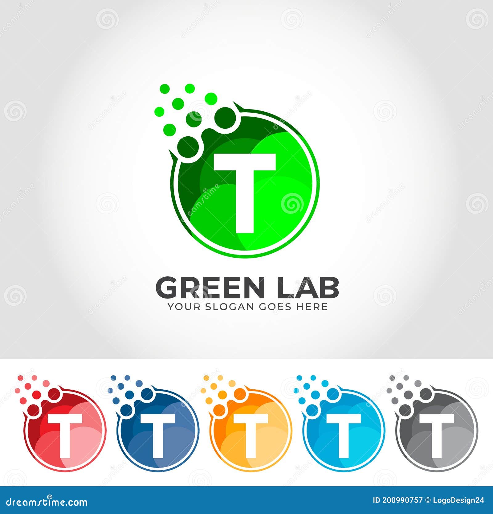 T Alphabet Lab Creative Logo Design Concept Stock Vector - Illustration ...