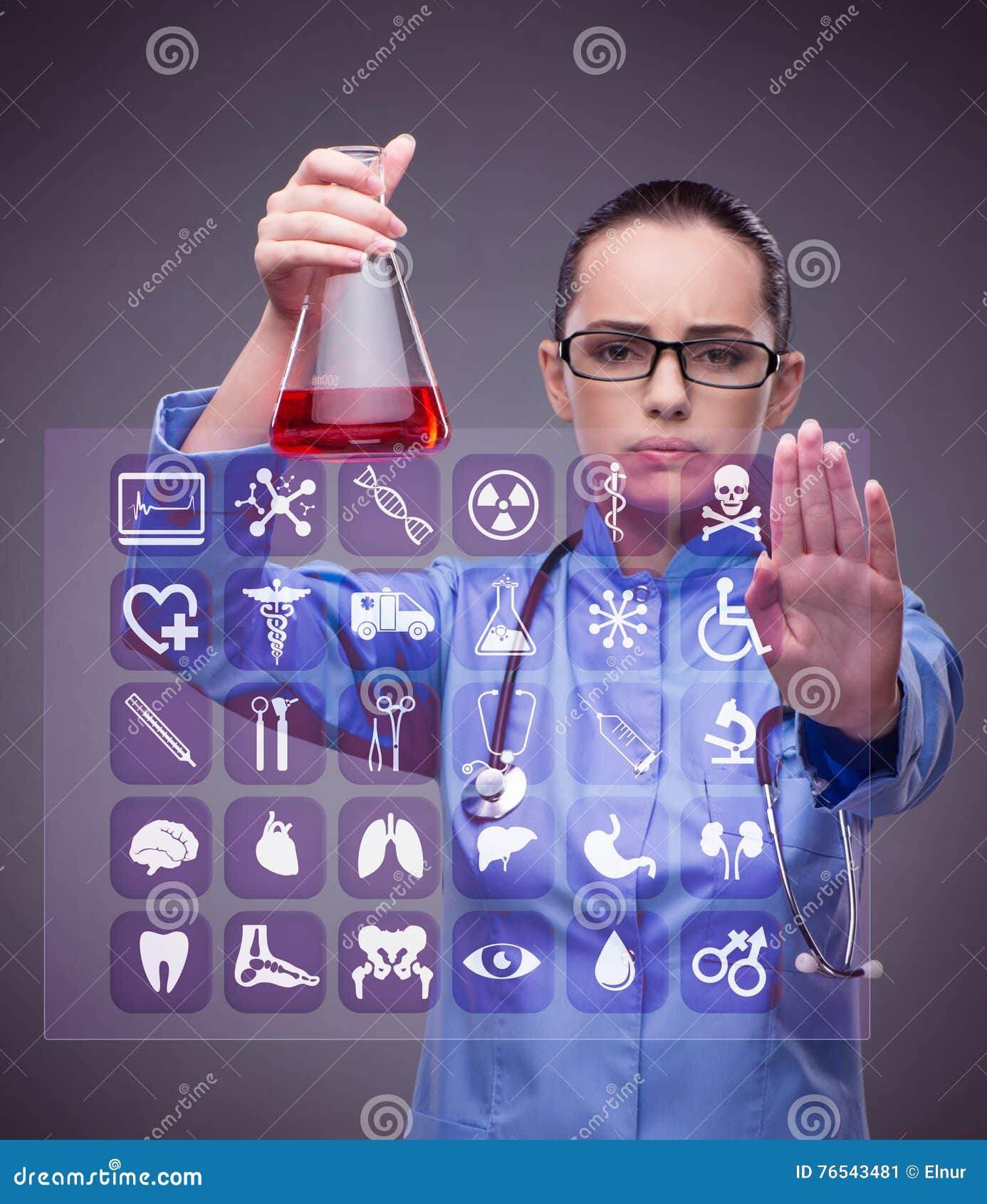 The Lab Doctor in Medical Concept Stock Image - Image of icons ...
