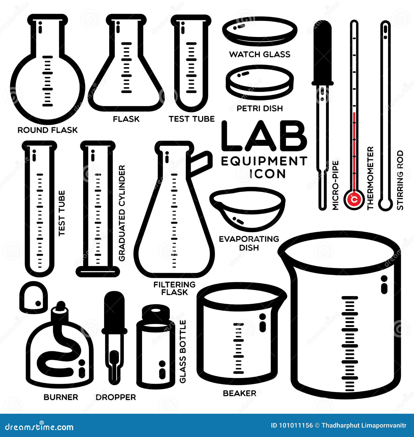 LAB EQUIPMENT ICON stock vector. Illustration of bottle - 101011156