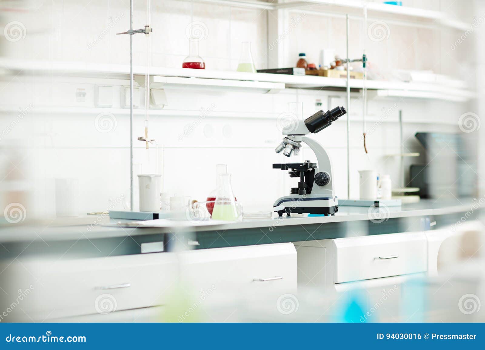 Lab Equipment on Table stock photo. Image of scientific - 94030016