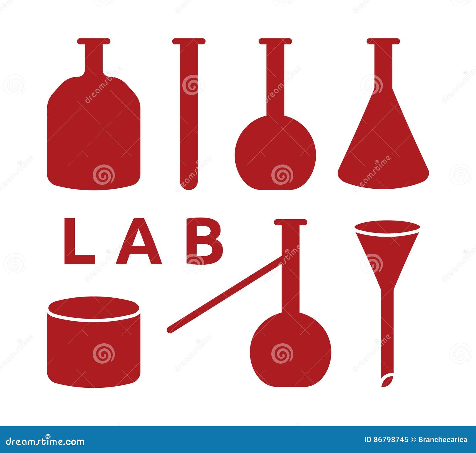 Lab equipment stock vector. Illustration of chemistry - 86798745
