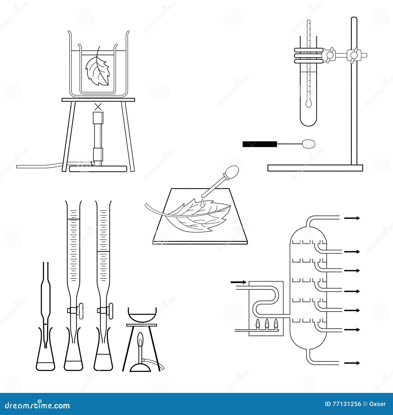 Lab Equipment stock vector. Illustration of clamp, heat - 77131256