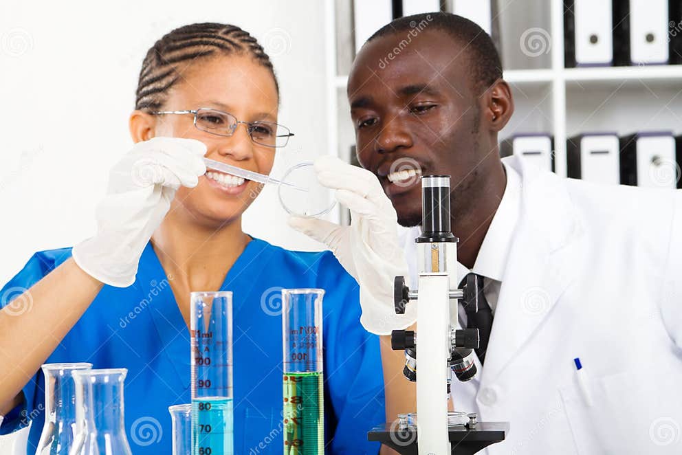 Lab experiment stock image. Image of american, african - 16901111