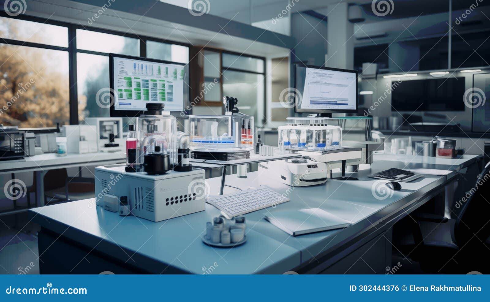 A Lab Filled with Lots of Lab Equipment and Test Samples Stock ...