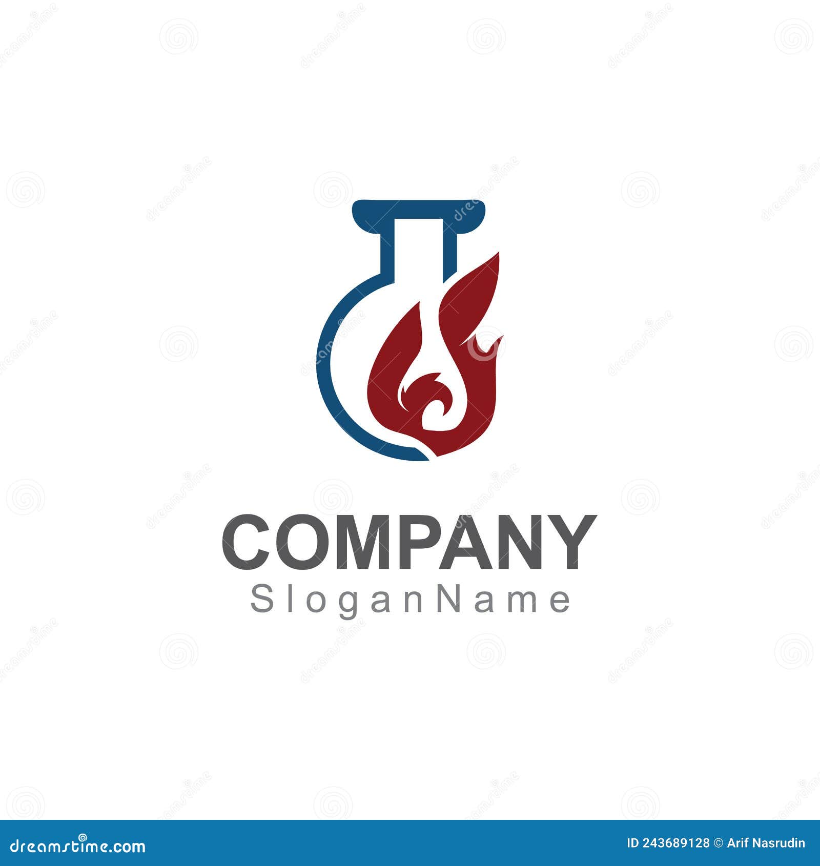 Lab with Fire Logo Design Concept Vector. Creative Lab with Fire Icon ...