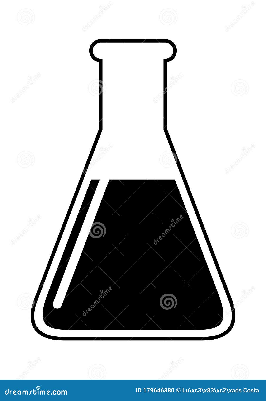 A lab flask stock illustration. Illustration of pharmaceutical - 179646880