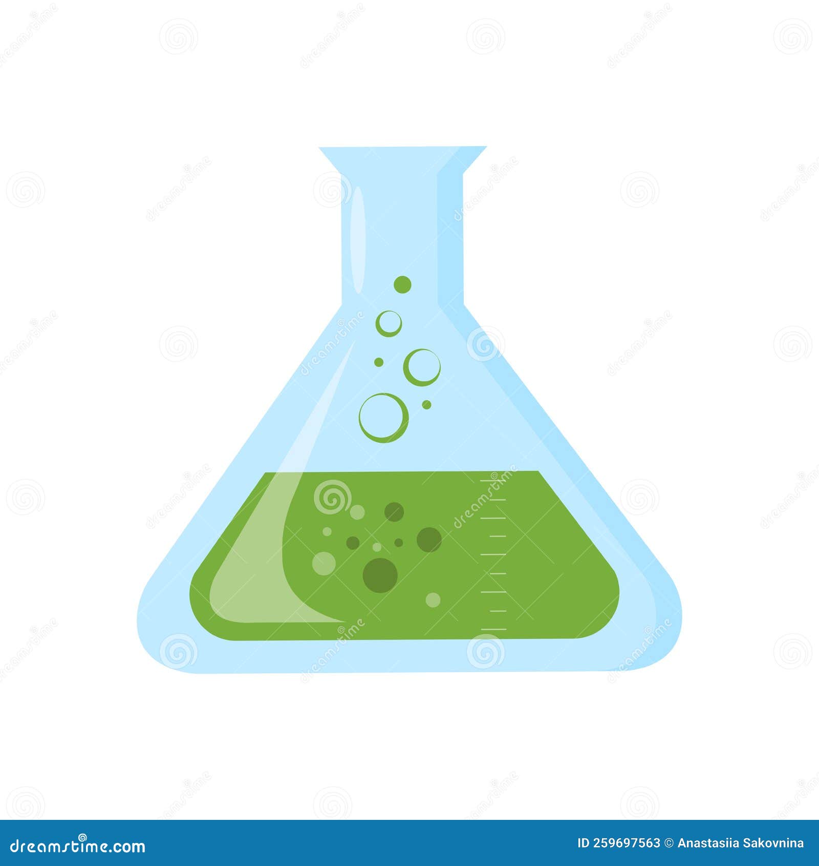Lab flask icon stock vector. Illustration of biology - 259697563