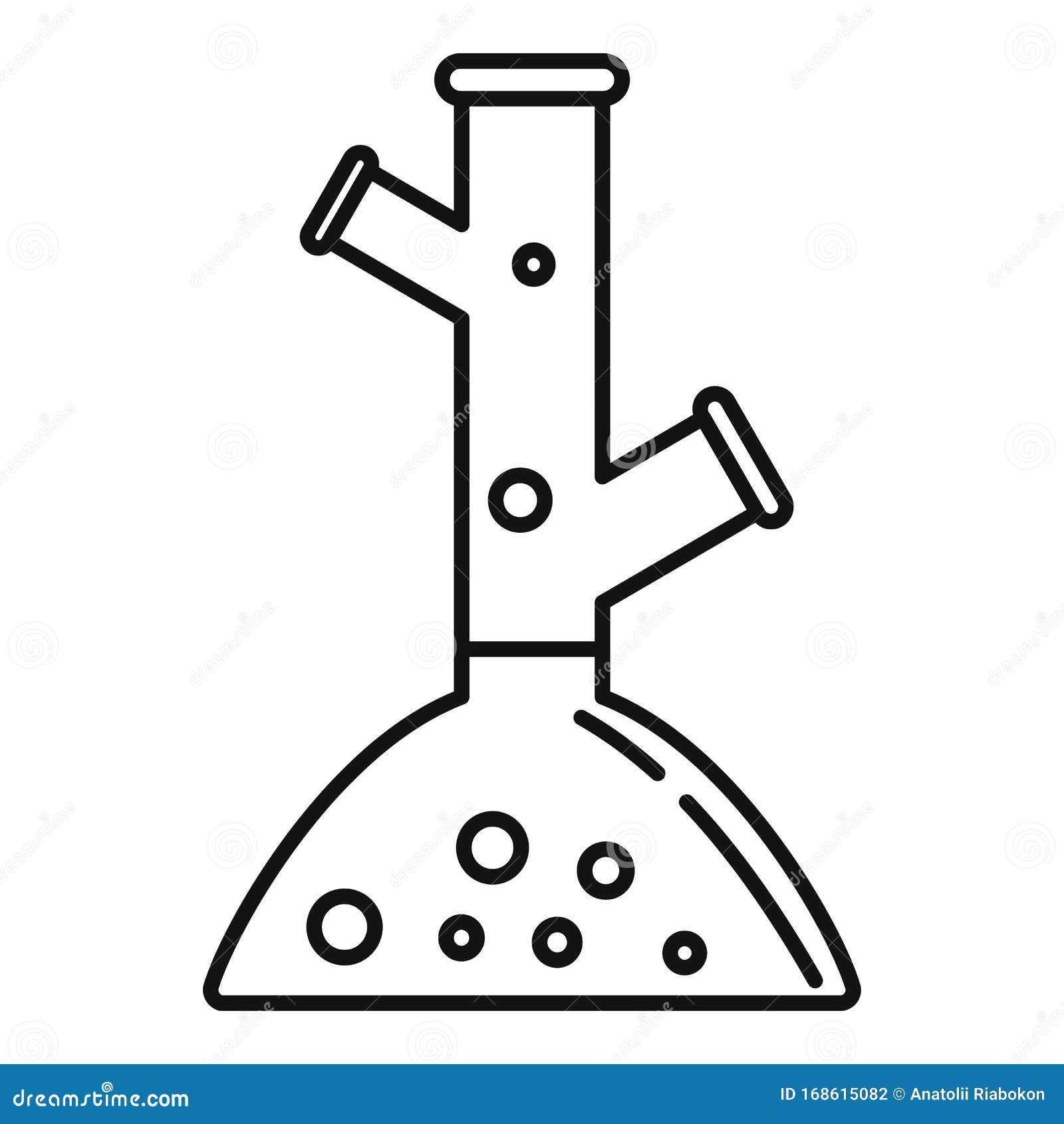 Lab Flask Icon, Outline Style Stock Vector - Illustration of isolated ...