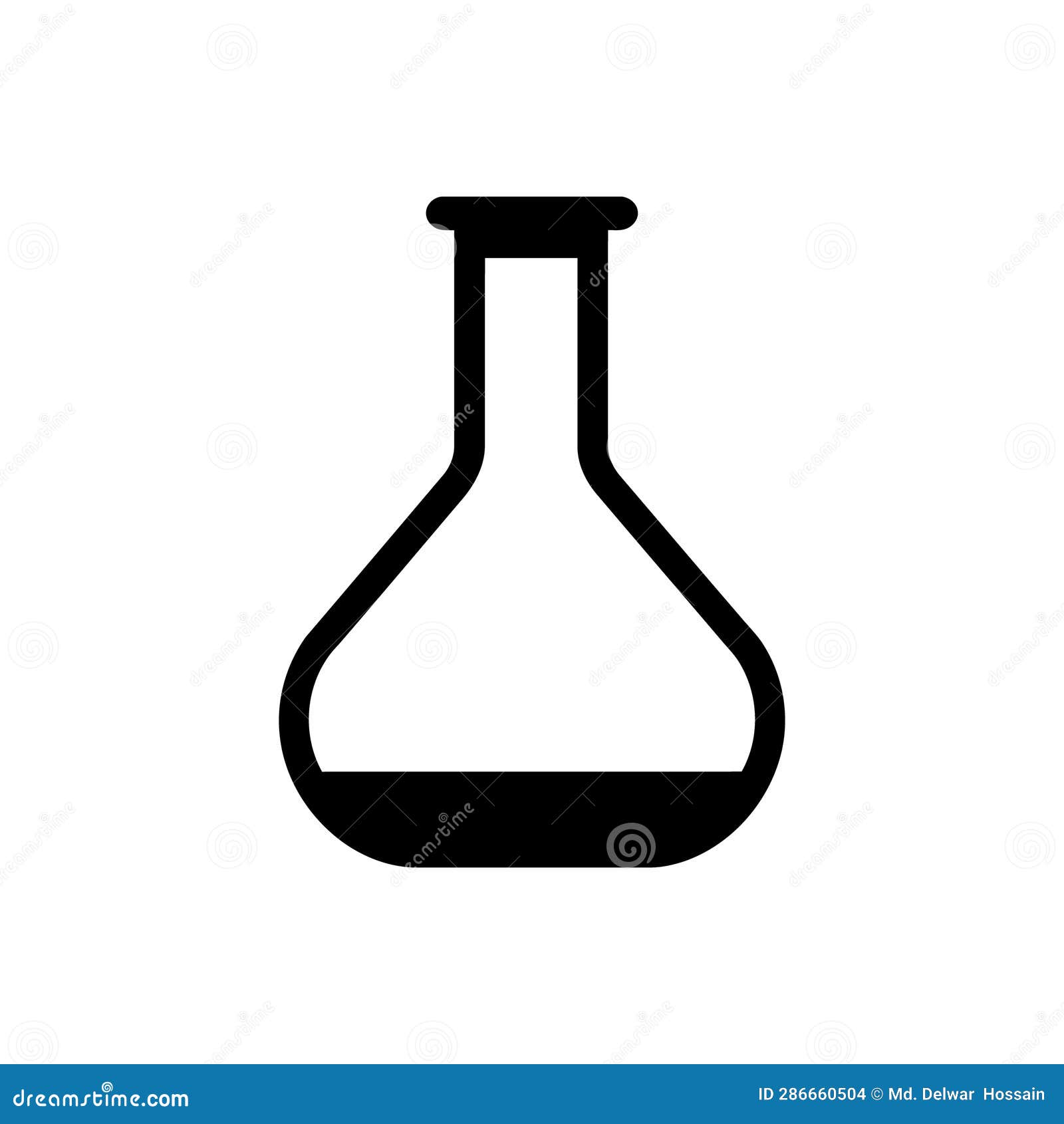 Lab flask icon stock illustration. Illustration of laboratory - 286660504