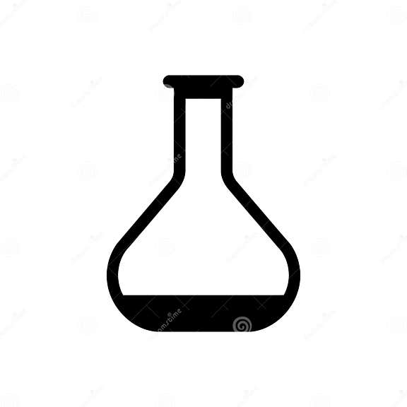 Lab flask icon stock illustration. Illustration of laboratory - 286660504