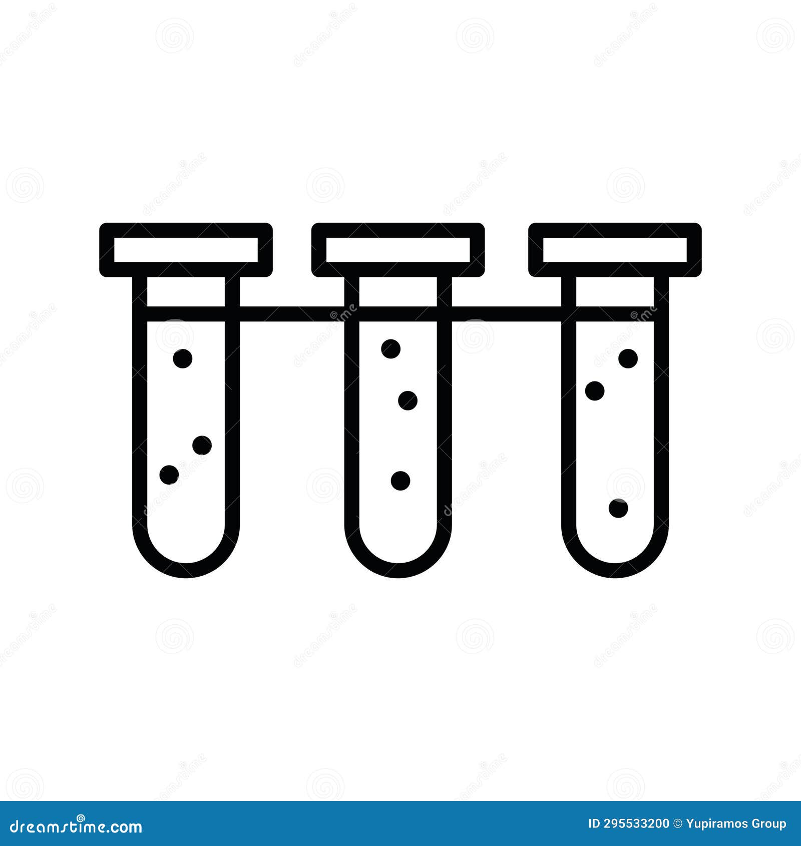 Lab flasks icon stock vector. Illustration of science - 295533200