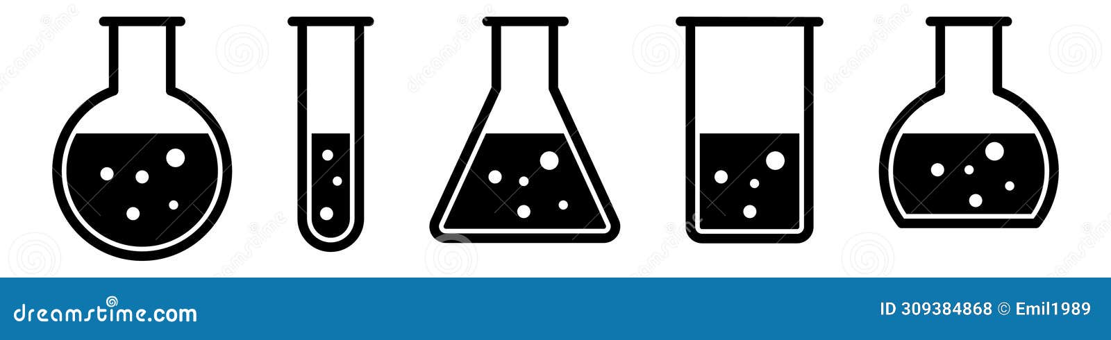 Flasks And Test Tubes With Substances And Reagents. A Stack Of Books ...