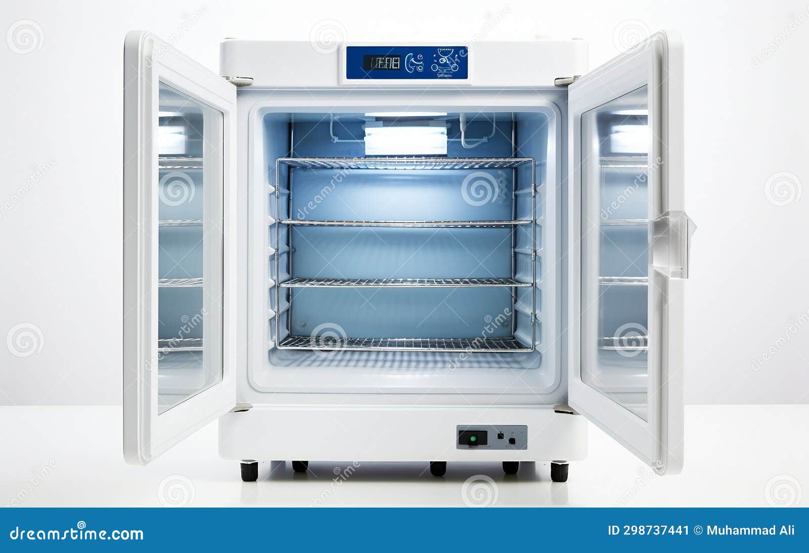 Lab Freezer on White Background Stock Illustration - Illustration of ...