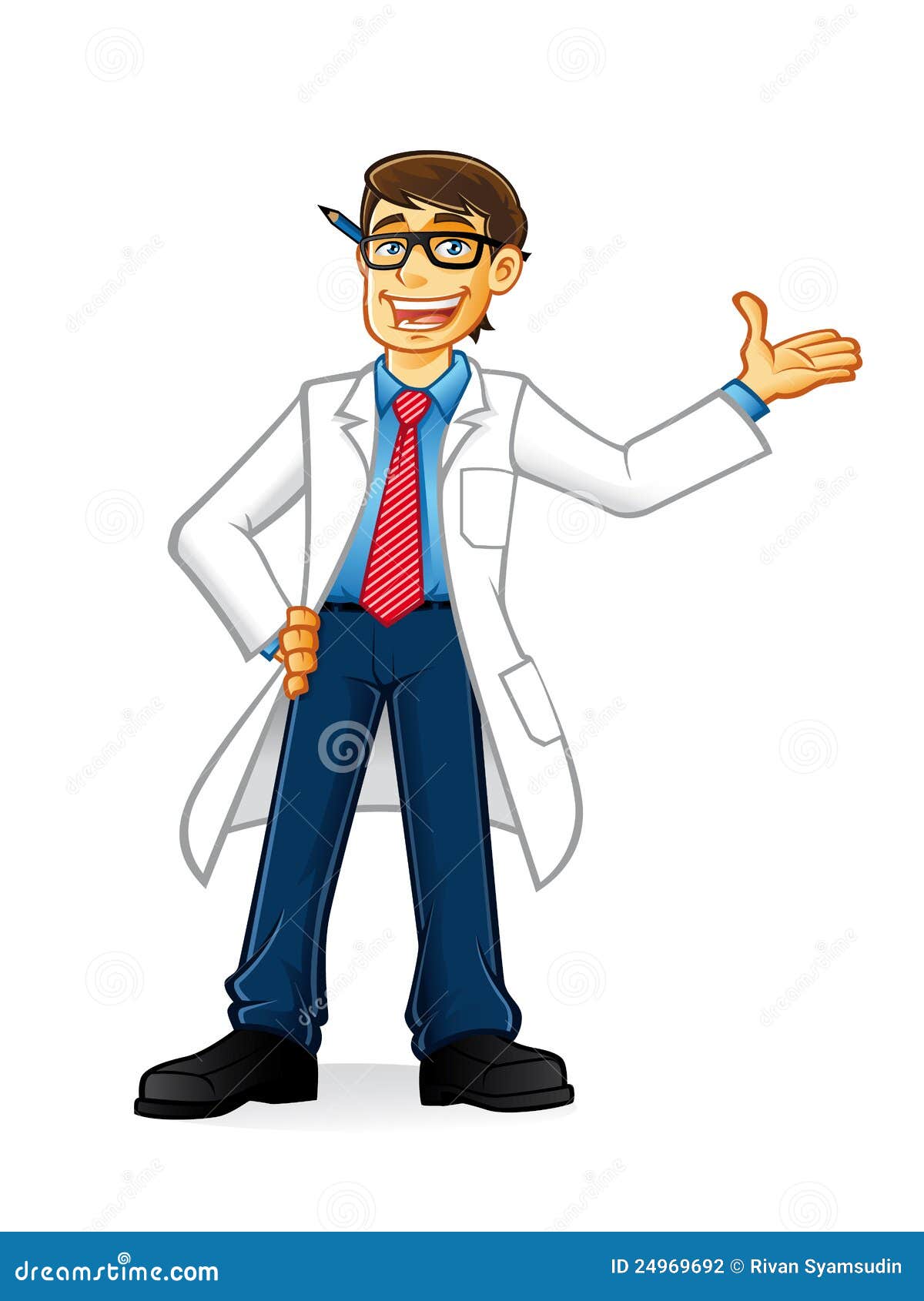 Lab Geek Man stock vector. Illustration of practitioner - 24969692